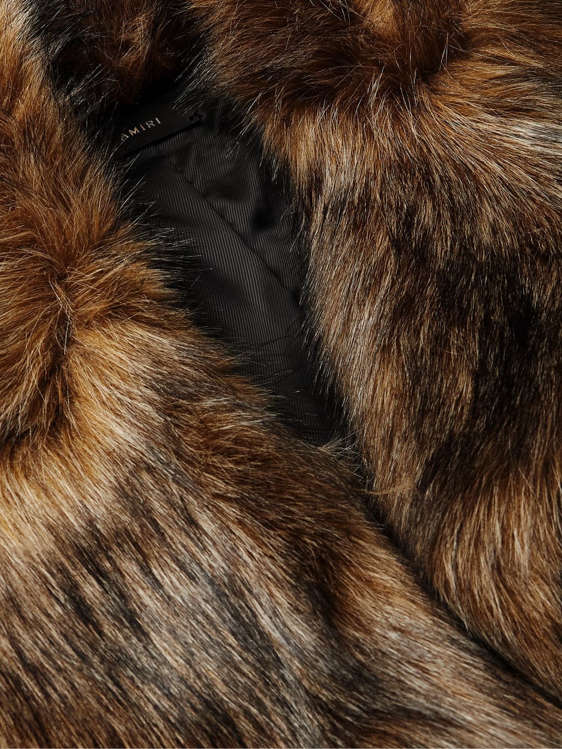 AMIRI - Oversized Faux Fur Peacoat - Brown Amiri