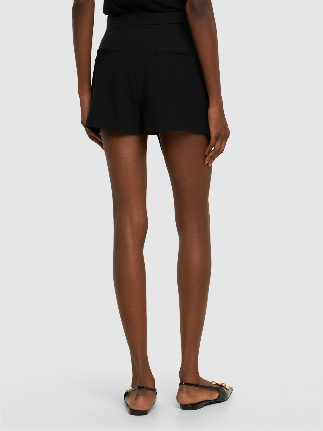 MOSCHINO - Stretch Crepe Front Wrap Shorts Moschino