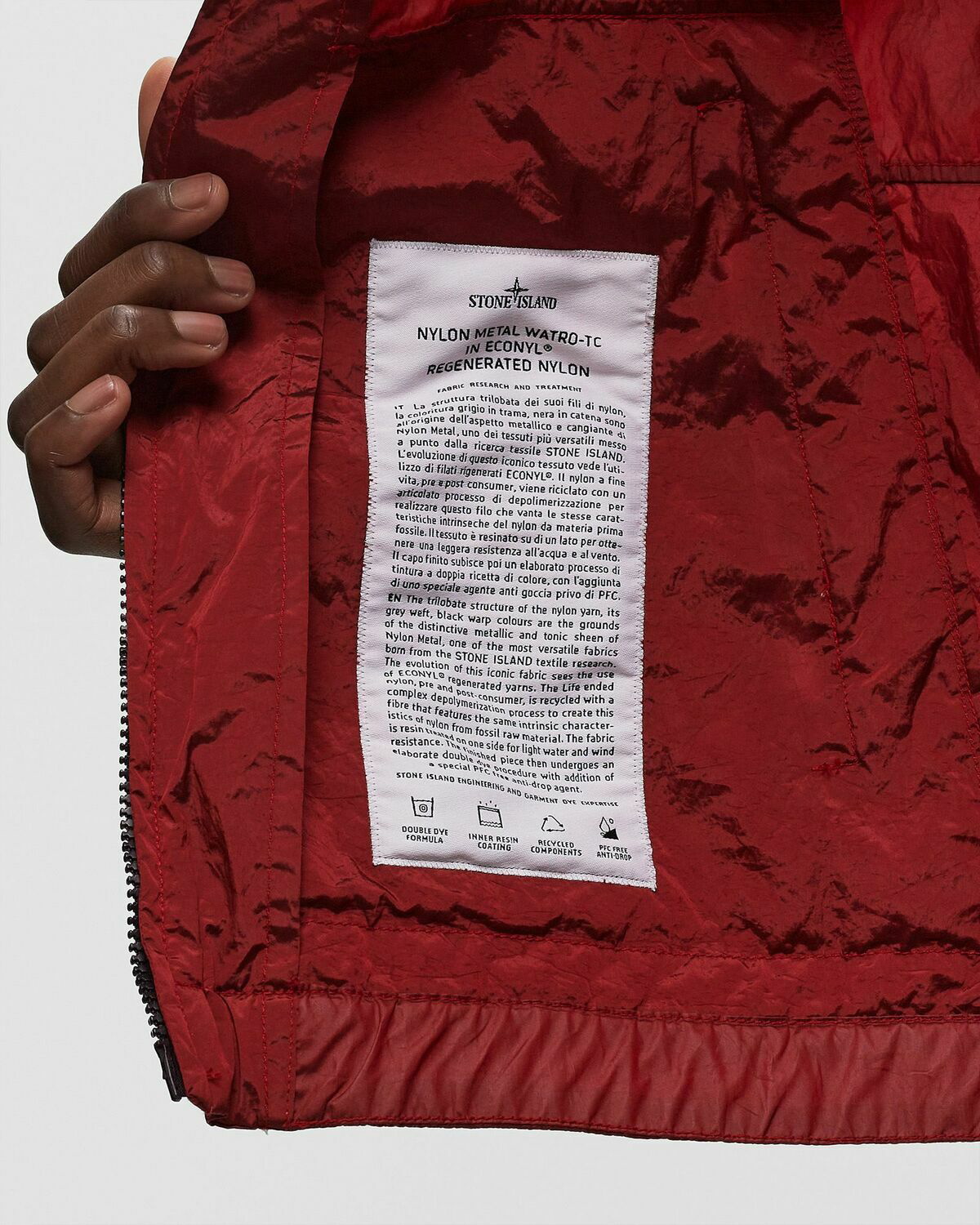 Stone Island Jacket Red Windbreaker Stone Island