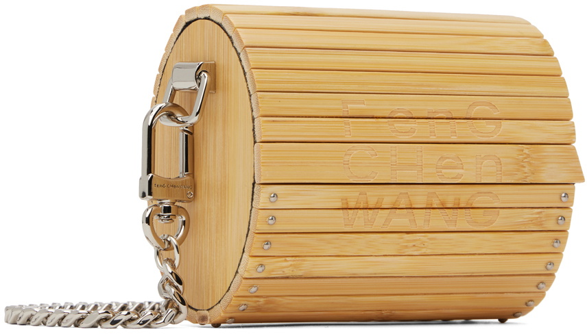 Feng Chen Wang Beige Mini Crossbody Bamboo Bag Feng Chen Wang