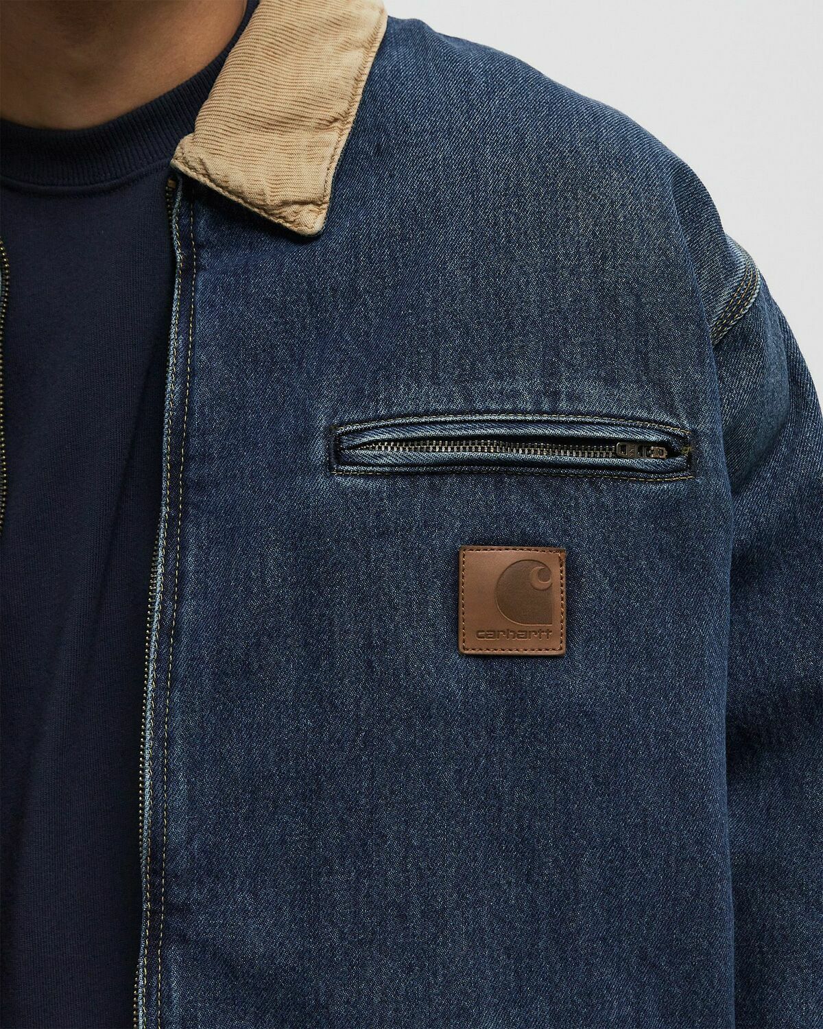 Carhartt WIP OG Detroit Jacket Blue Mens Denim Jacket Carhartt WIP