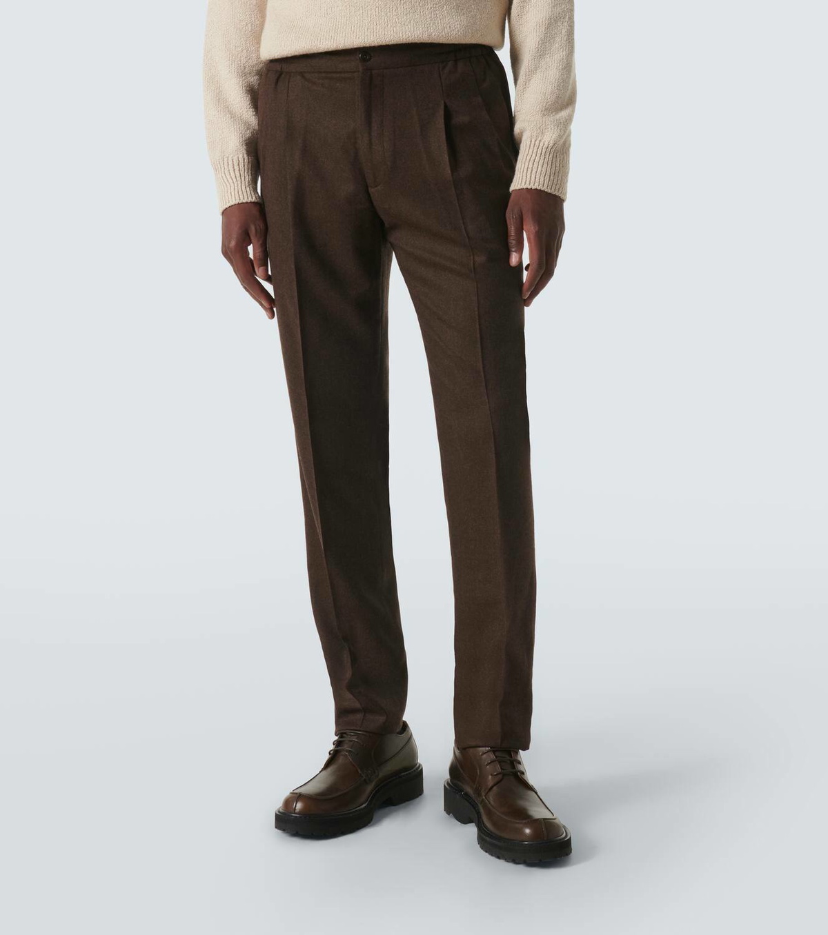 RUBINACCI Virgin wool slim pants Rubinacci