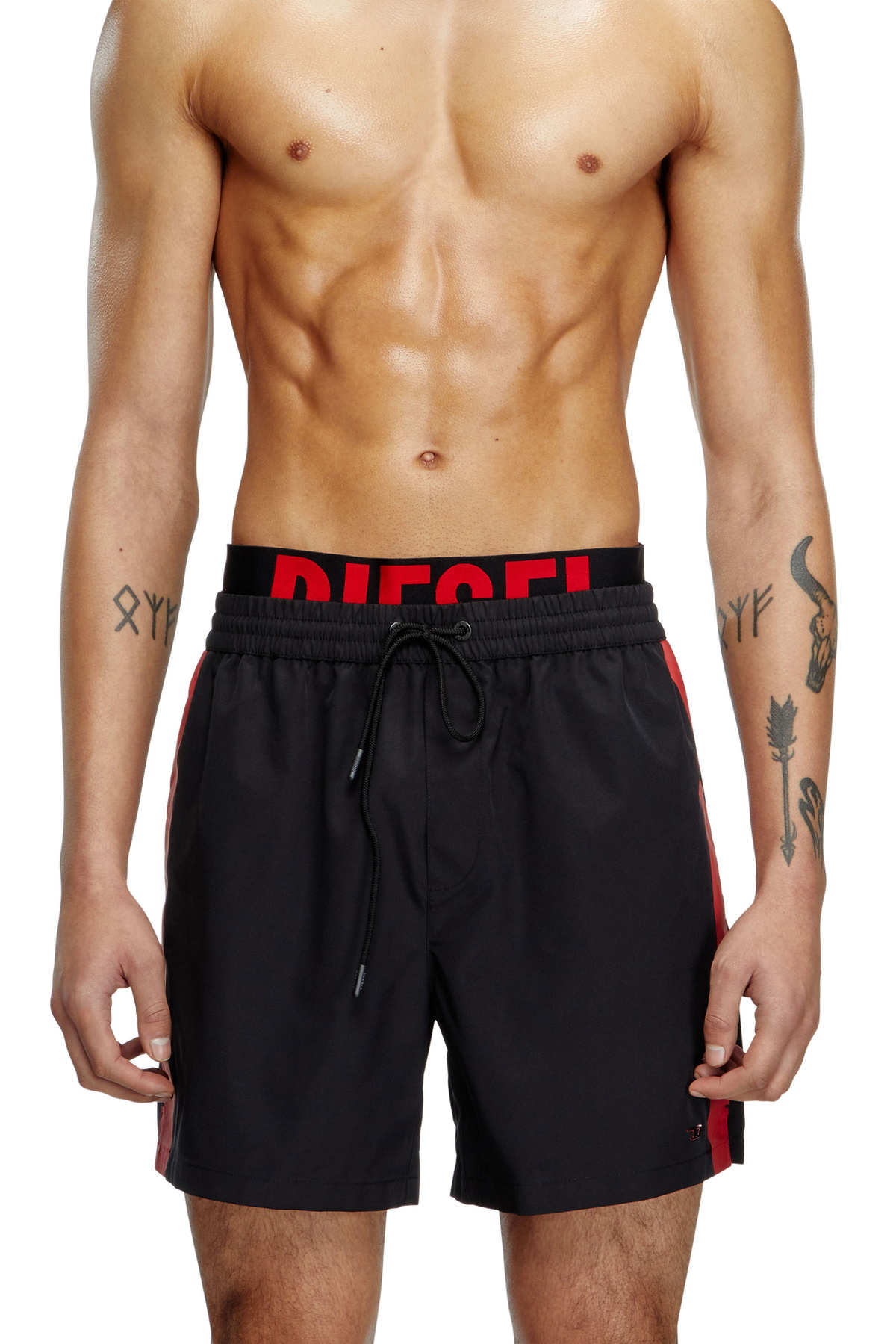 Diesel Mid-length swim shorts with hybrid waist - Swim shorts Mens in ...