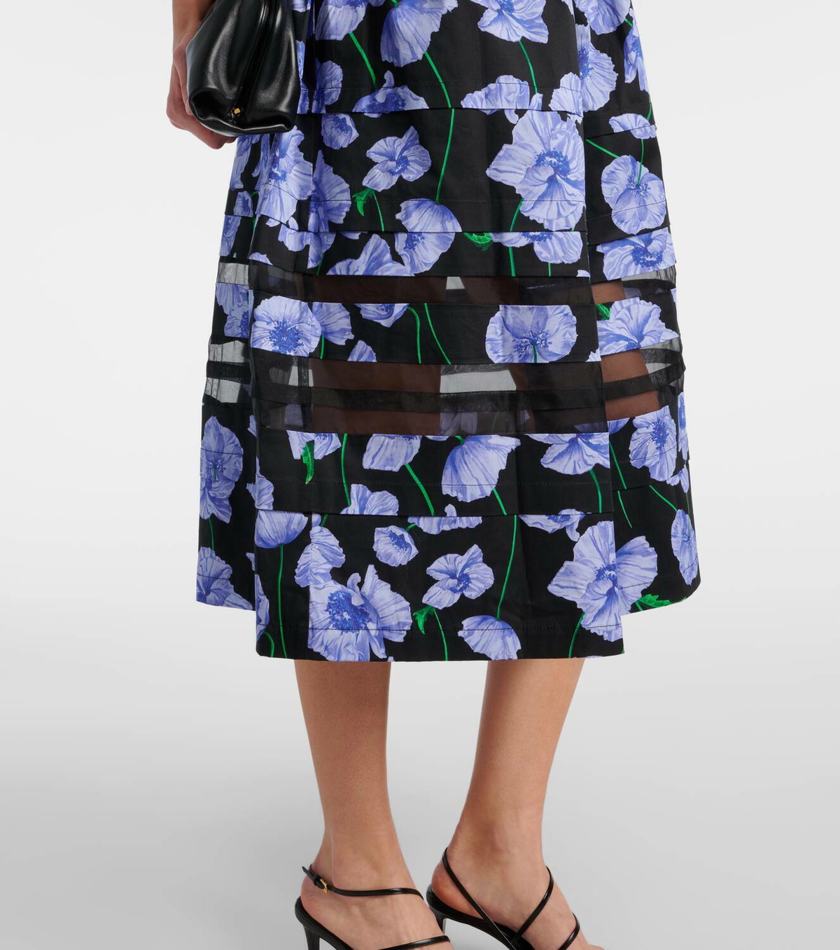 Carolina Herrera Floral belted cotton-blend midi dress Carolina Herrera