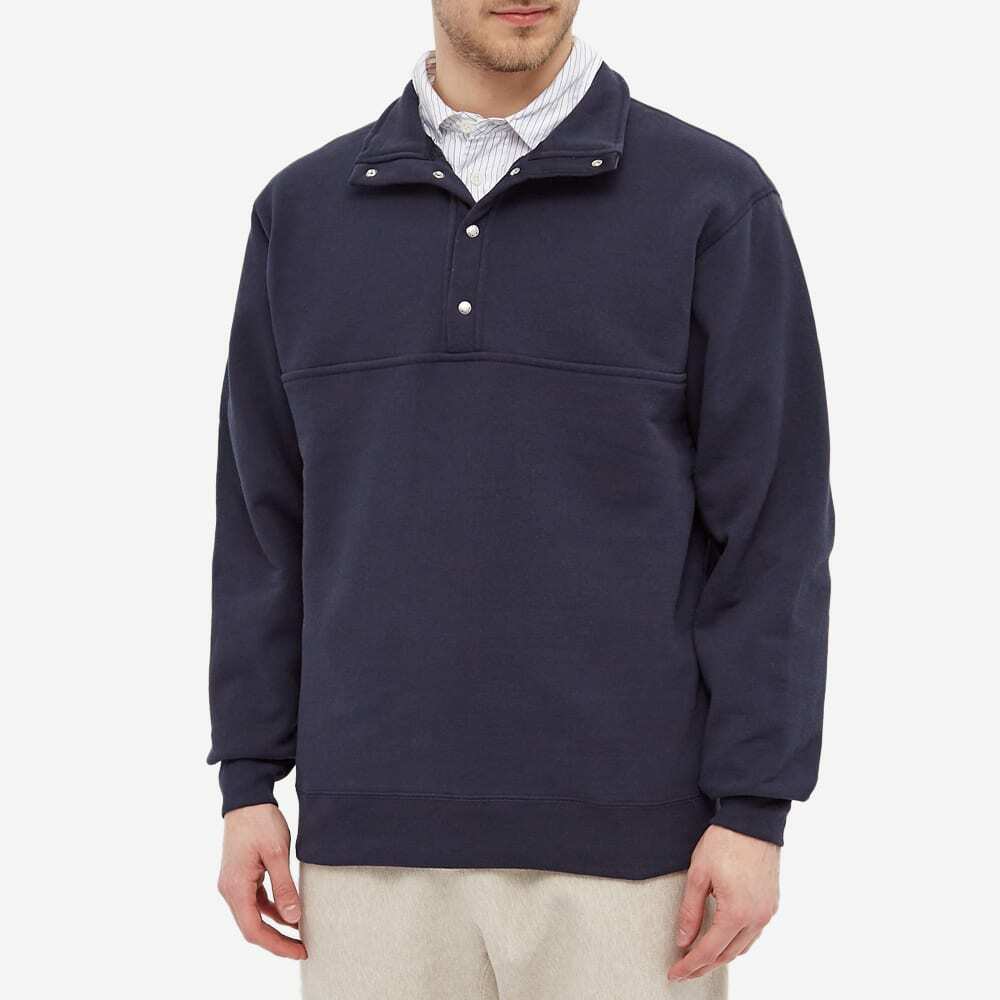 Adsum Men's 3/4 Snap Front Sweater in Dark Navy Adsum