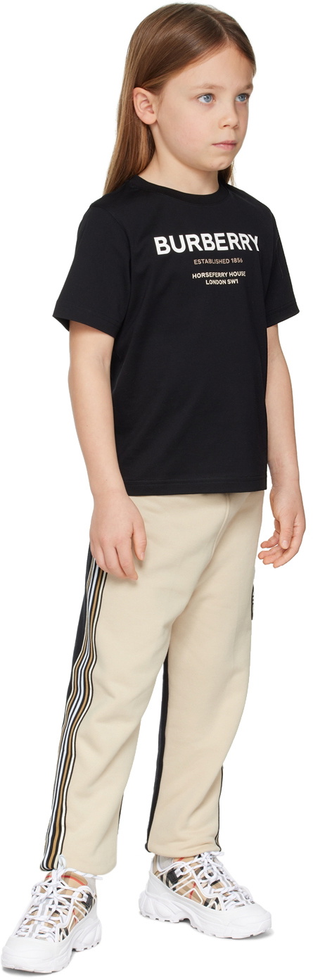 Burberry Kids Black Horseferry T-Shirt Burberry