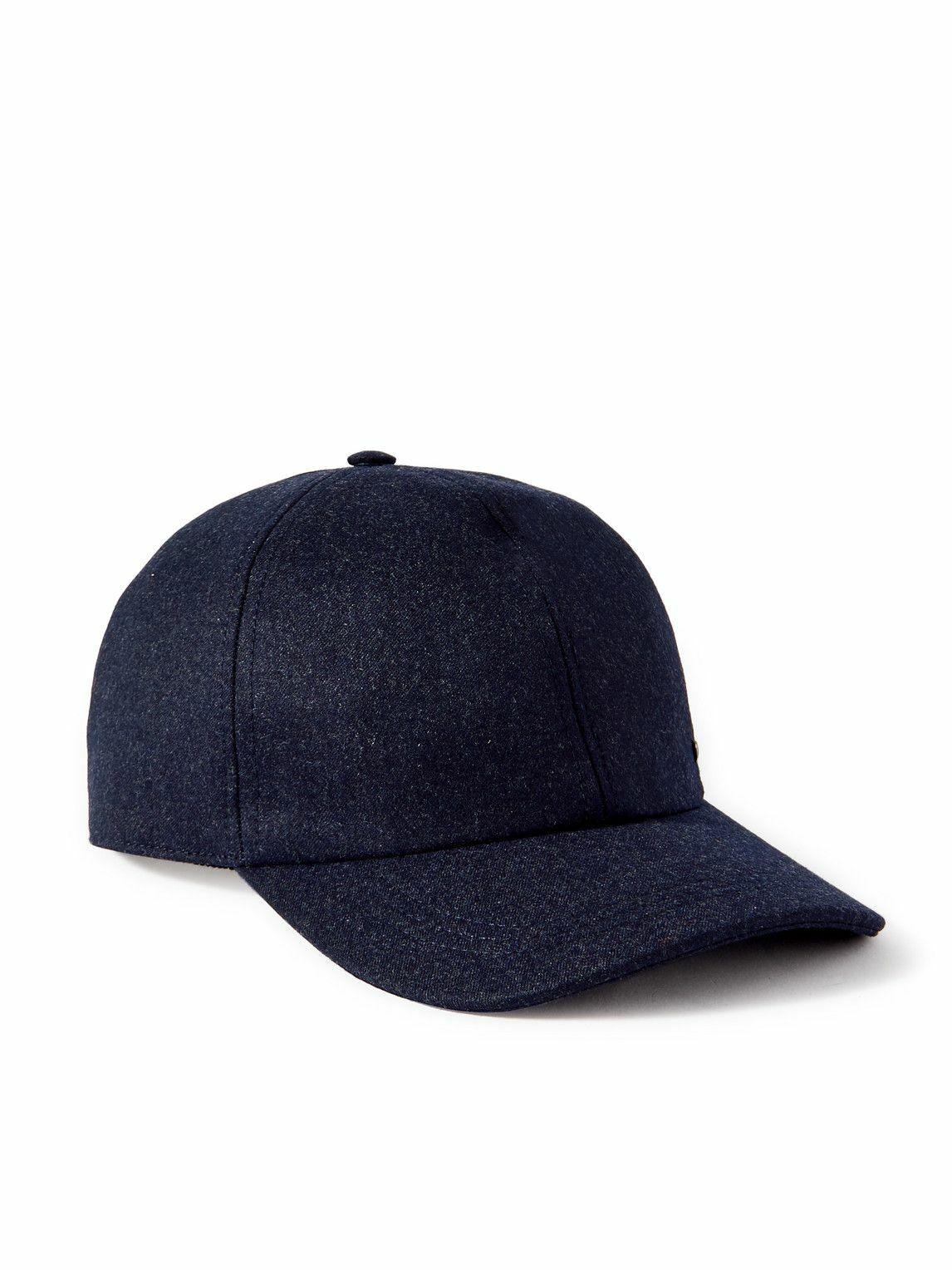 Canali - Wool-Flannel Baseball Cap - Blue Canali