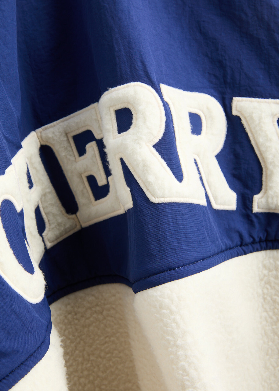 Cherry LA Racing Zip Panelled Fleece Jacket Navy CHERRY LA