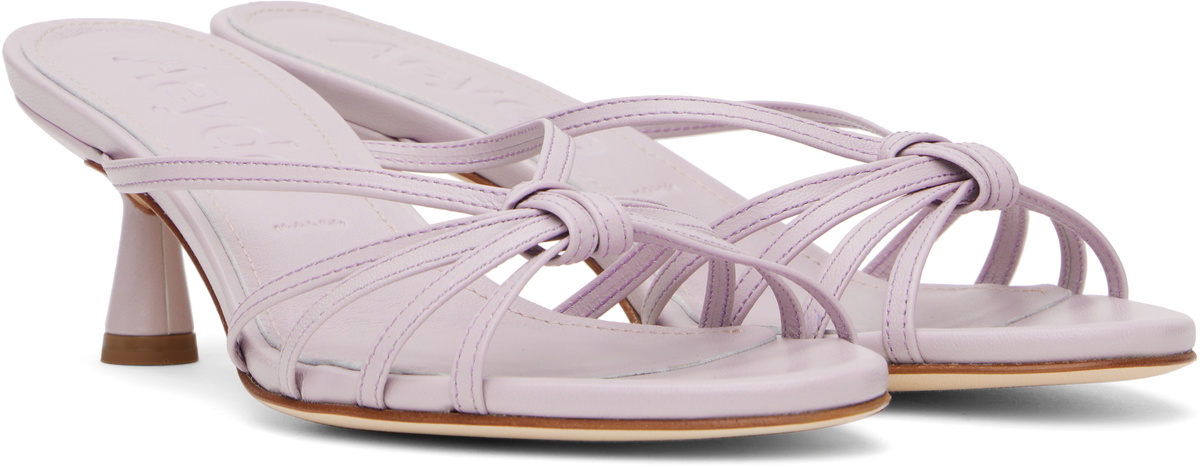 Aeyde Purple Abby Leather Mules Aeyde