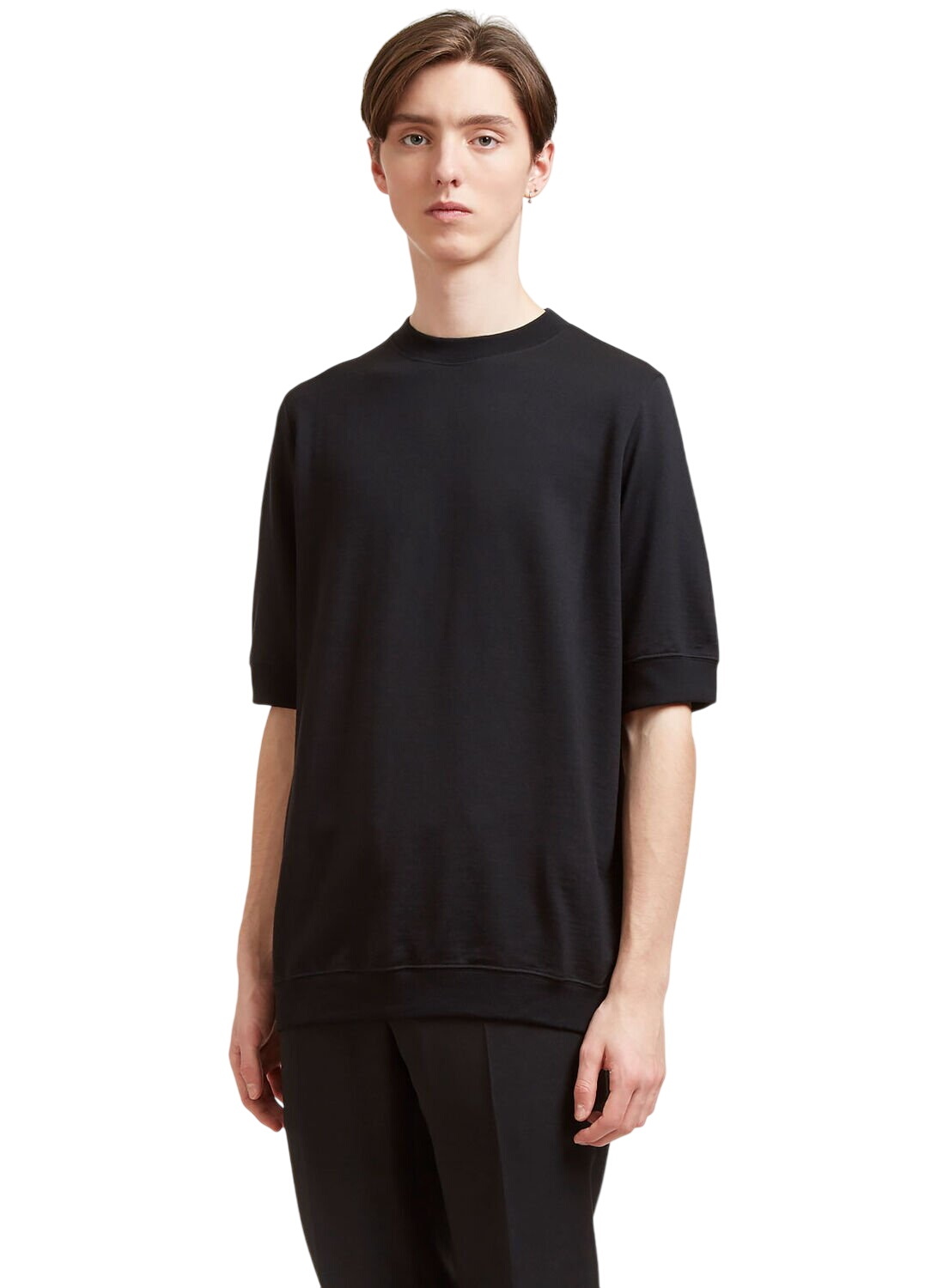 Aiezen Wool-Blend Fine-Knit T-Shirt Aiezen