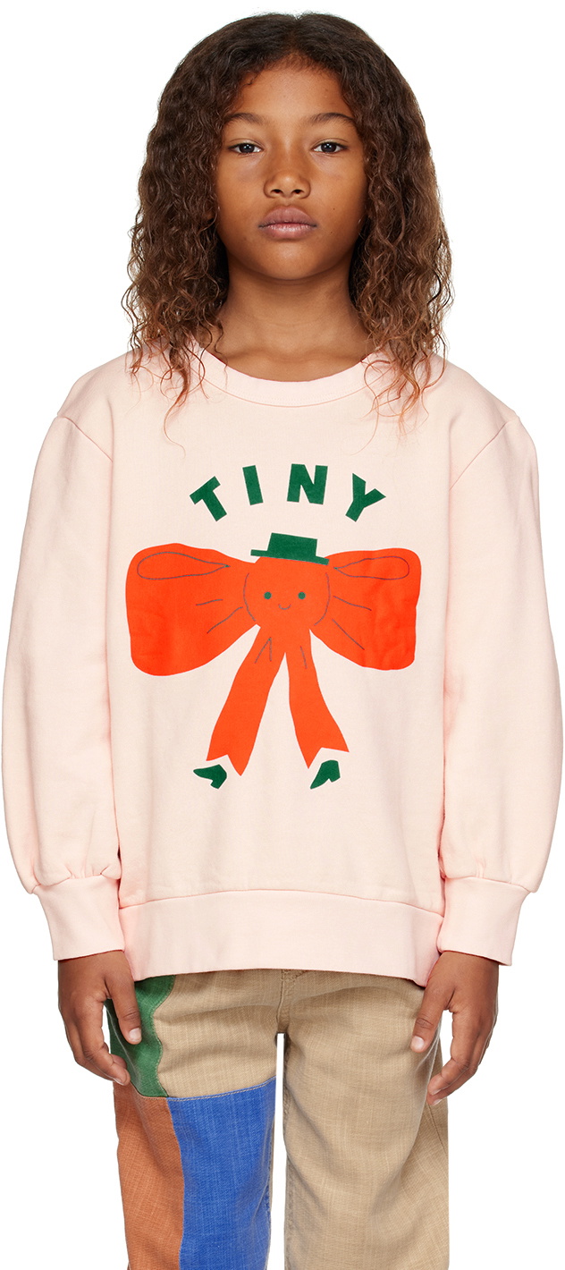 TINYCOTTONS Kids Pink Tiny Bow Sweatshirt TINYCOTTONS