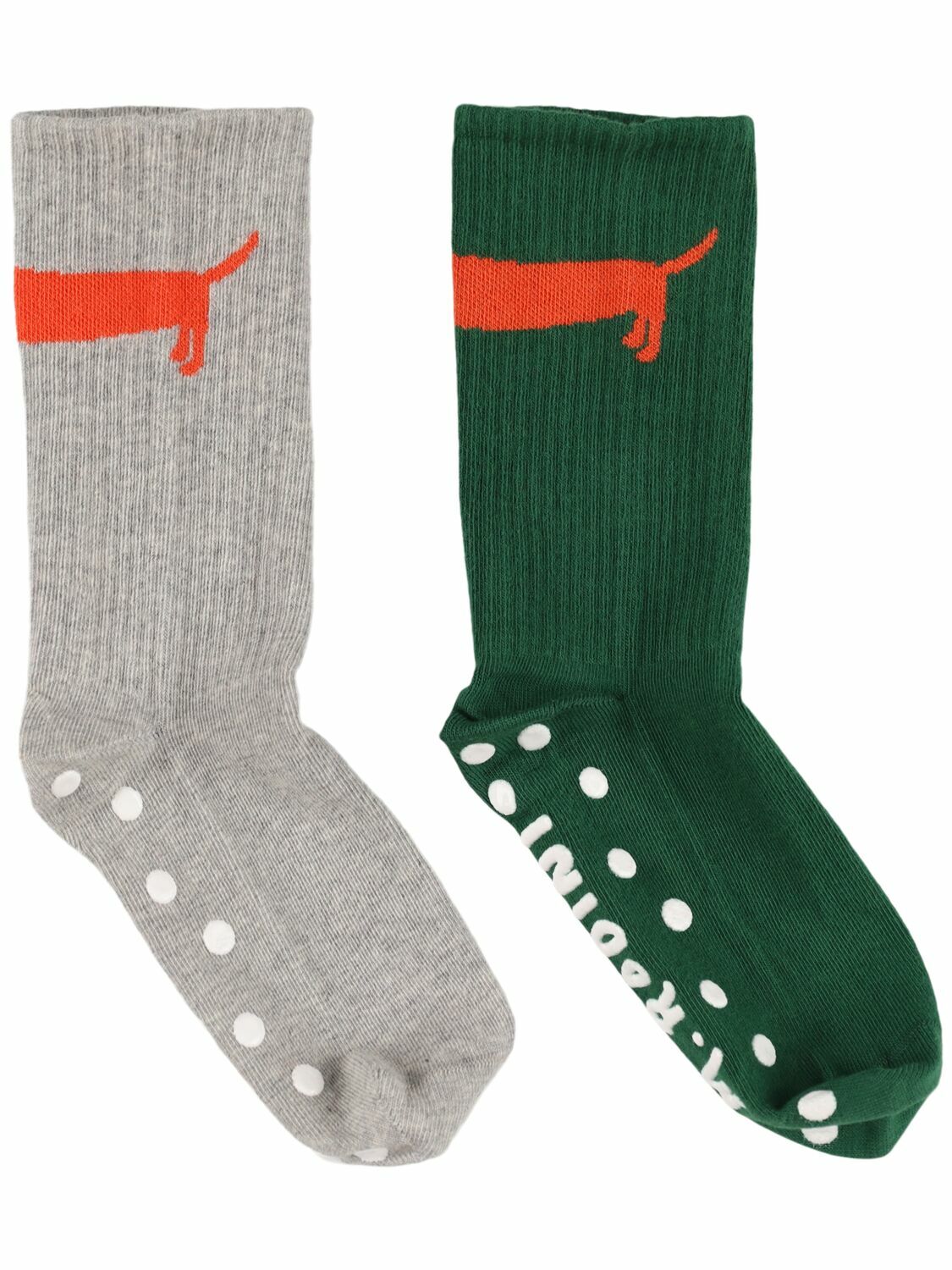 MINI RODINI 2 Pack Organic Cotton Socks with Grippers Mini Rodini