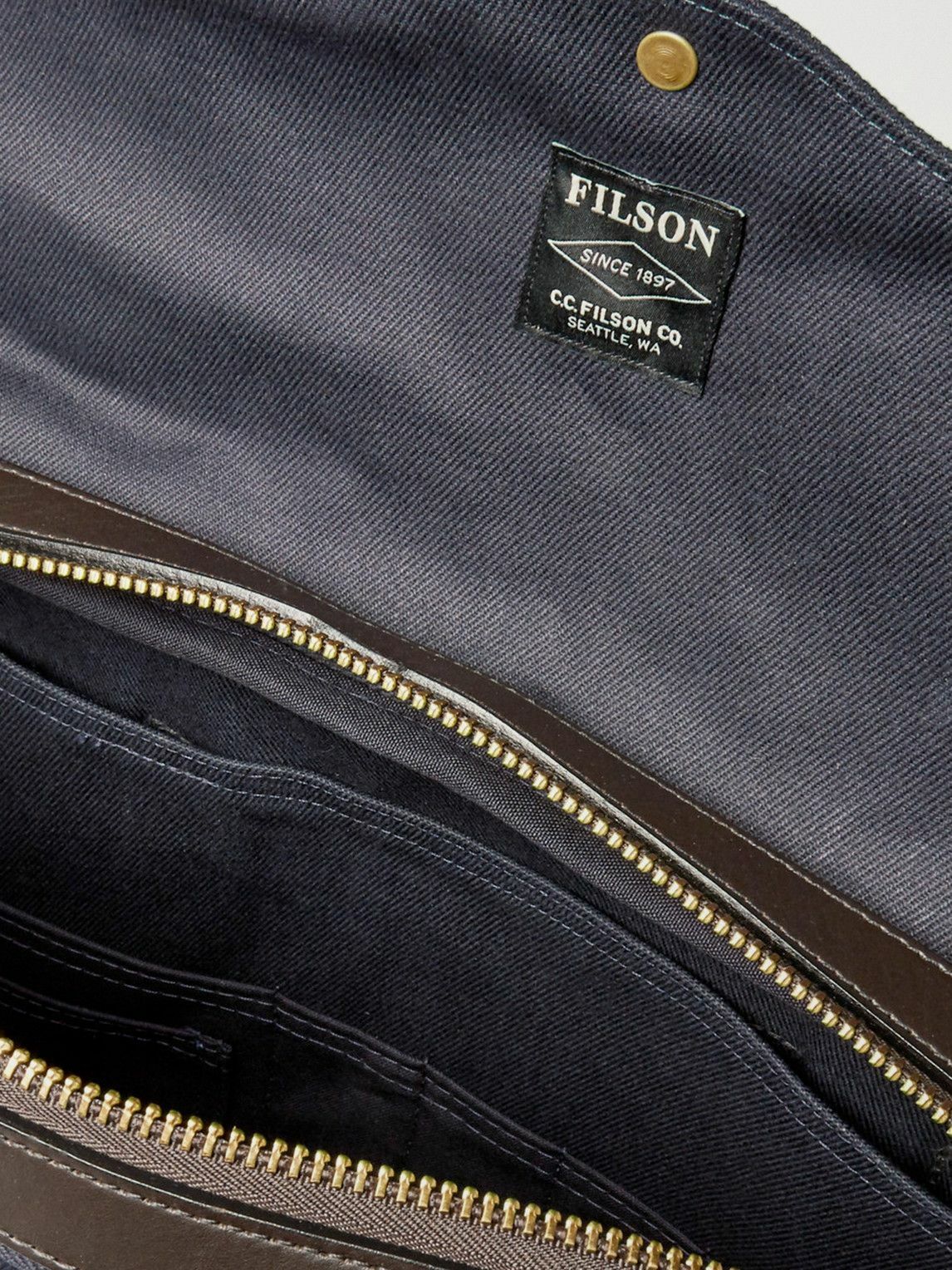 Filson Original Leather-Trimmed Twill Briefcase at James Velarde blog