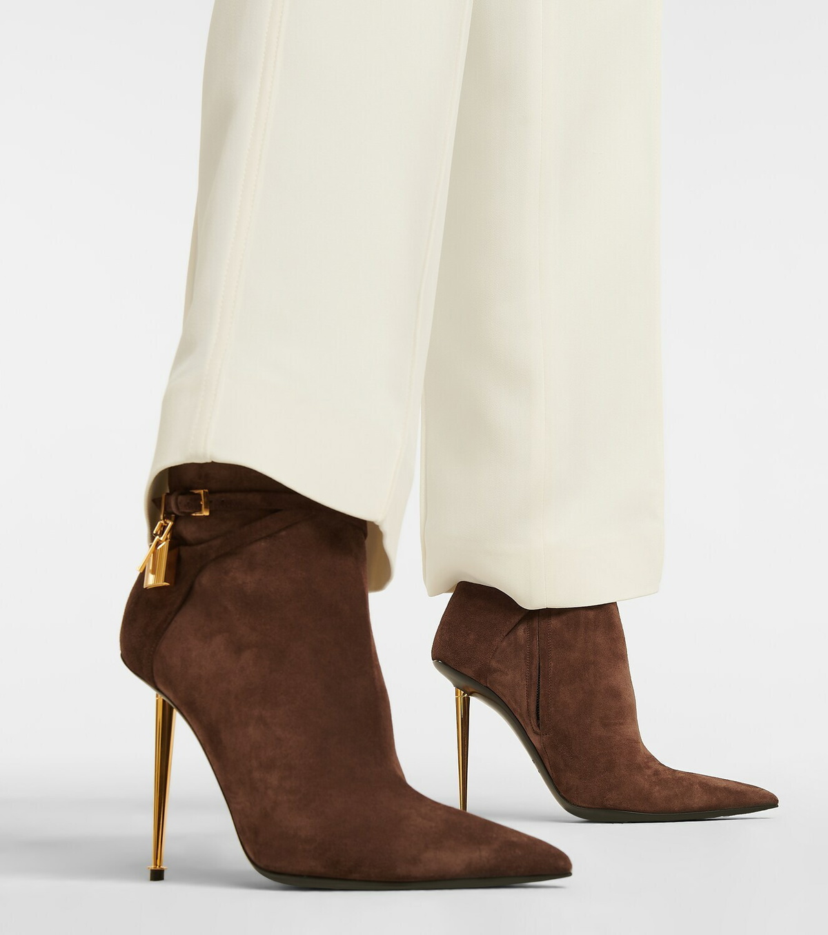 Tom Ford Padlock suede ankle boots TOM FORD