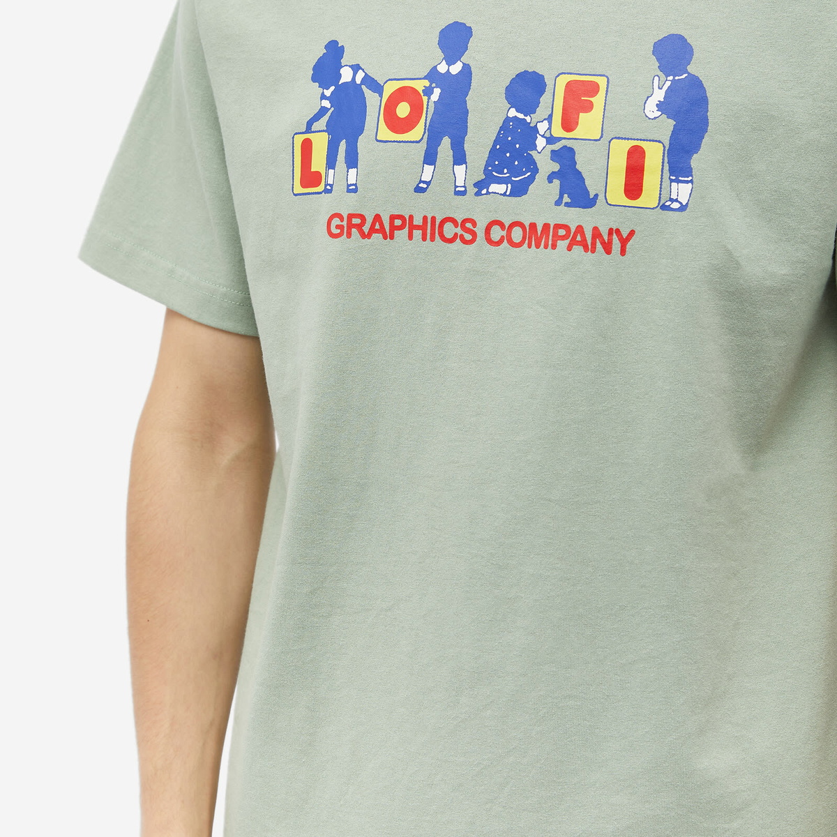 Lo-Fi Men's Blocks T-Shirt in Ice Lo-Fi