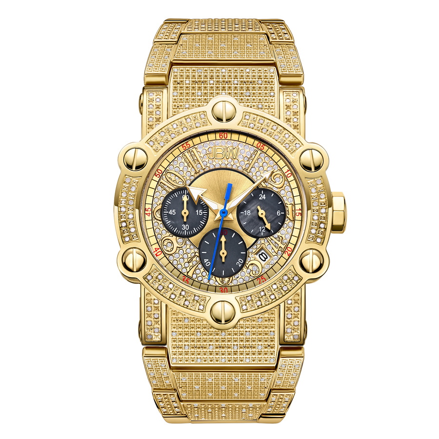 JBW Phantom Chronograph Quartz Diamond Mens Watch JB-6215-200-A JBW
