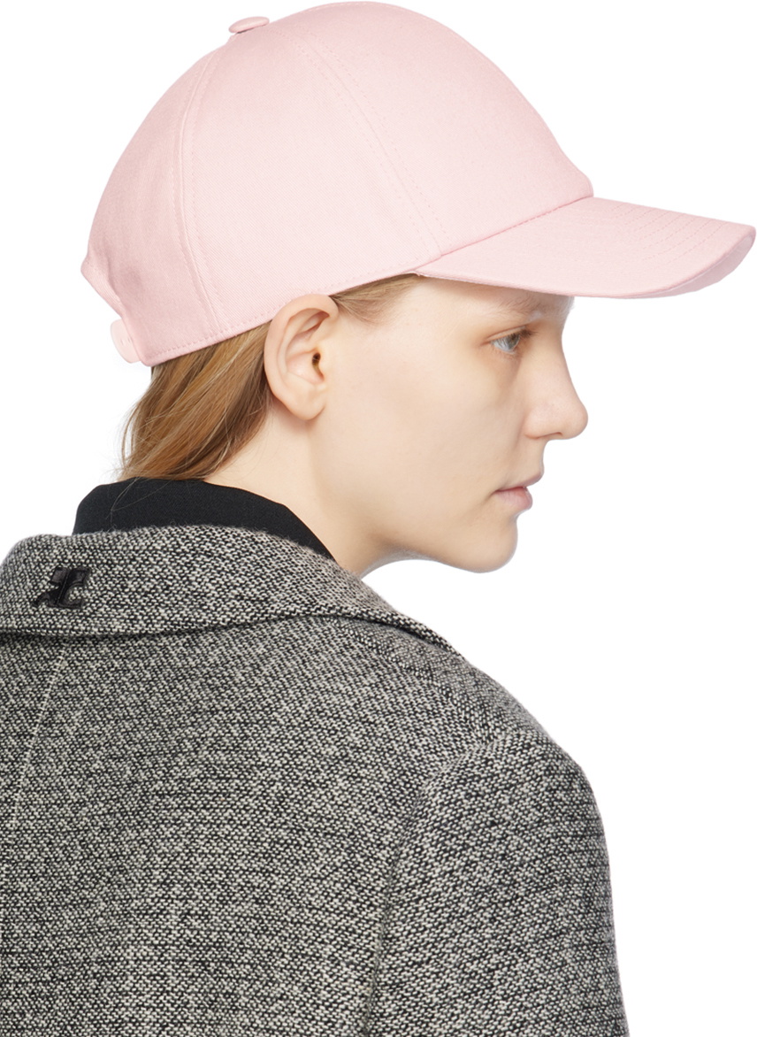 Courrèges Pink Embroidered Cap Courreges