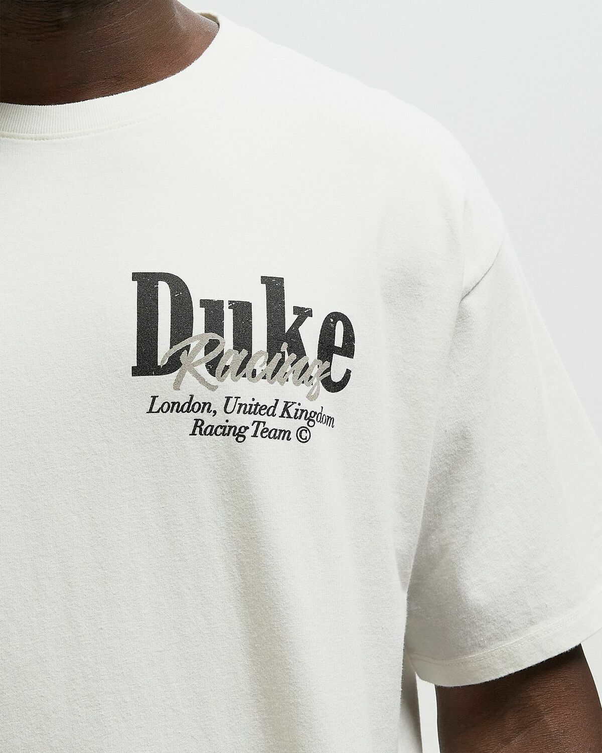 Duke & Dexter DR3 Grey Pit Stop Tee White Mens Shortsleefe Duke + Dexter