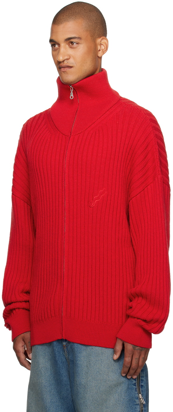 LU'U DAN Red Slacker Rib Sweater LU'U DAN