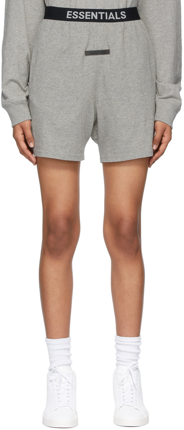 Fear of God ESSENTIALS Grey Logo Lounge Shorts Fear Of God Essentials