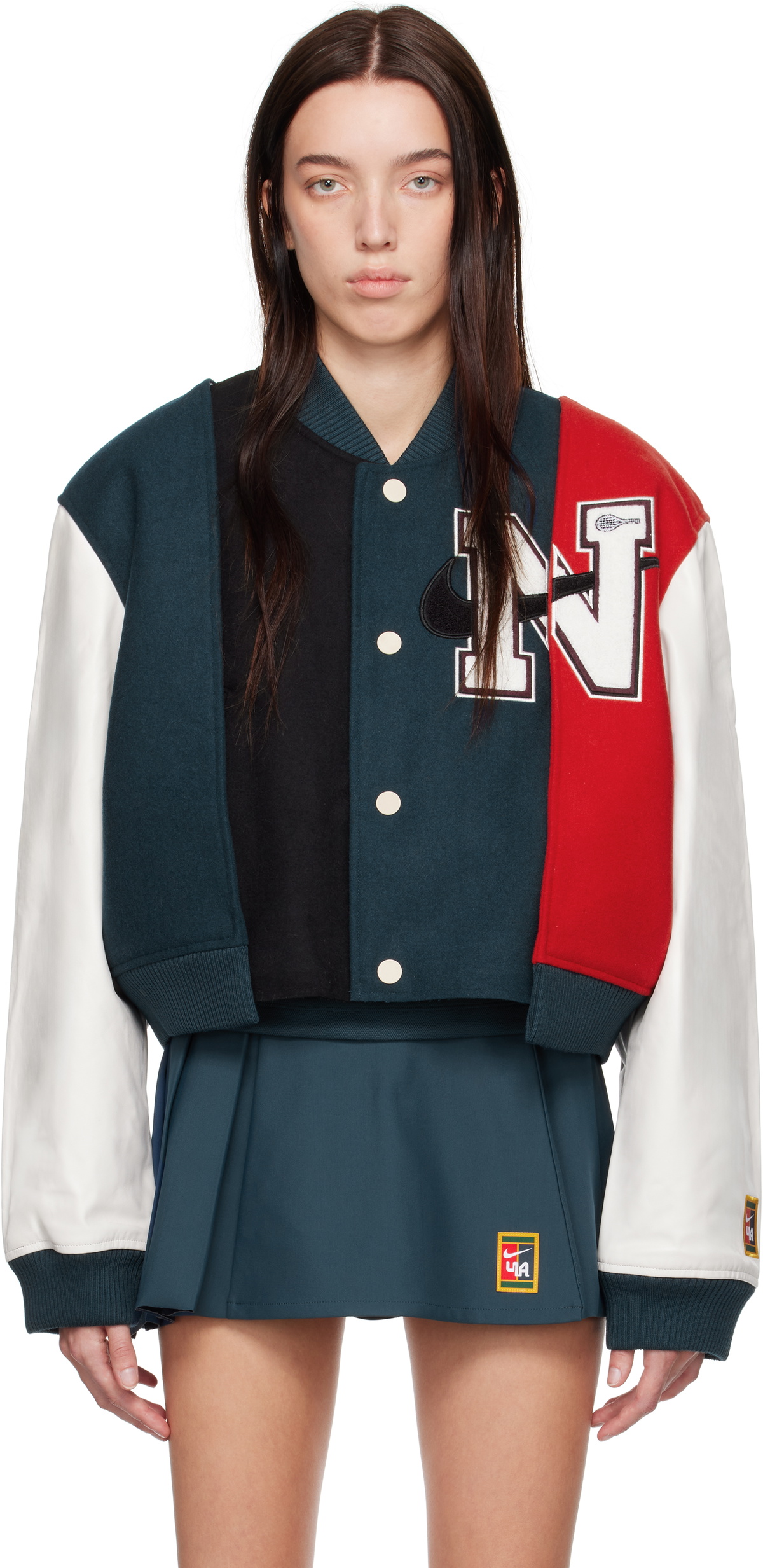 Nike Navy & White Yoon Ahn Edition Bomber Jacket Nike