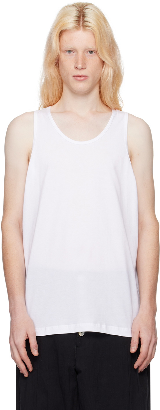 Comme des Garçons Shirt White Scoop Tank Top Comme des Garcons SHIRT