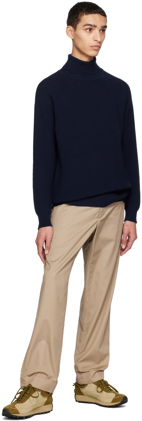 Engineered Garments Navy Raglan Turtleneck Engineered Garments