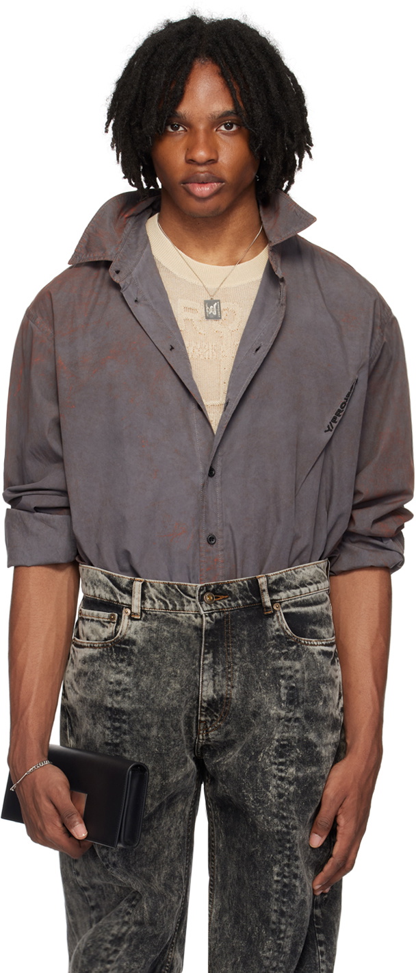 Y/Project Gray Pinched Shirt Y/Project