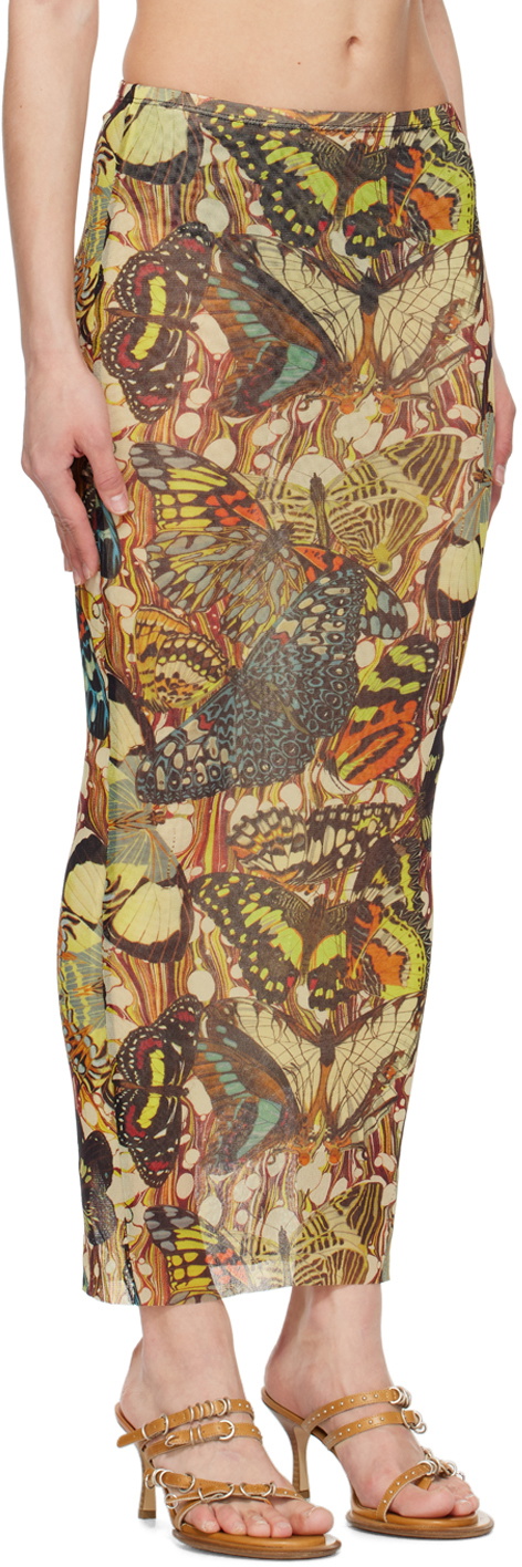 Jean Paul Gaultier Yellow Butterfly Maxi Skirt Jean Paul Gaultier