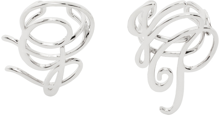 Jean Paul Gaultier Silver 'The Calligraphy' Ring Set Jean Paul Gaultier