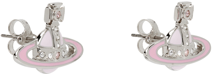 Pink and silver vivienne westwood earrings store