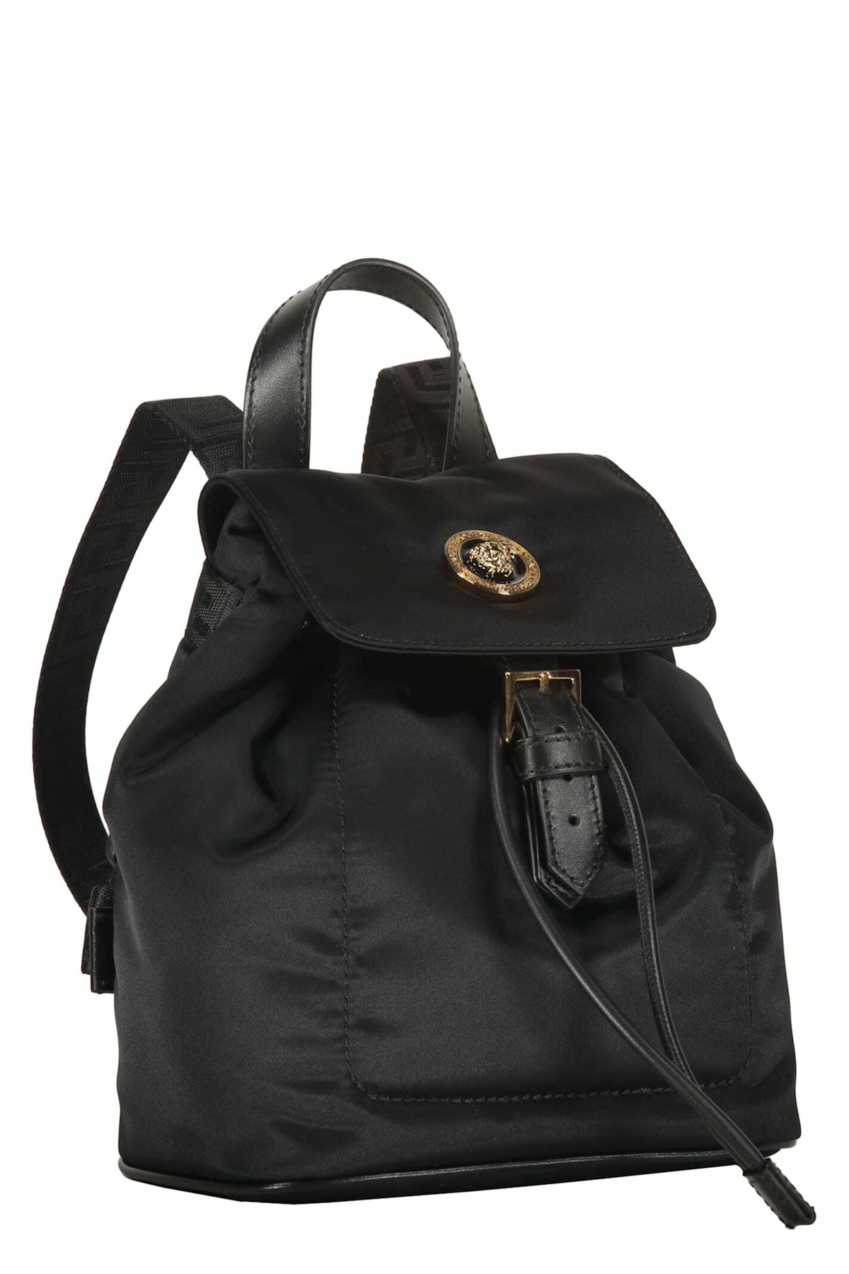 Versace Logo Detail Nylon Backpack Versace
