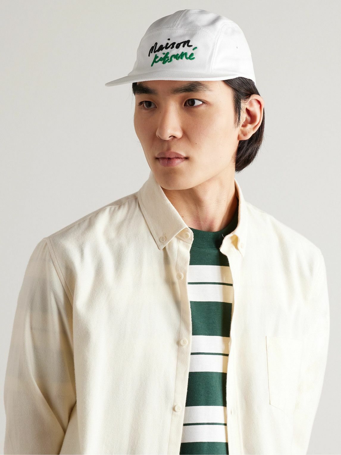 Maison Kitsuné - Logo-Embroidered Cotton-Twill Baseball Cap Maison Kitsune