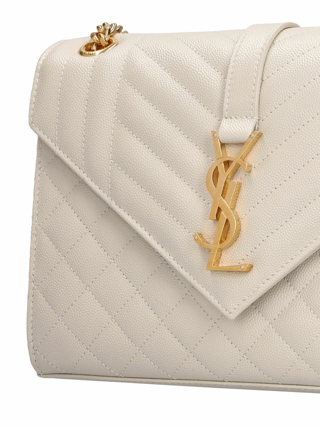 SAINT LAURENT - Medium Envelope Quilted Leather Bag Saint Laurent