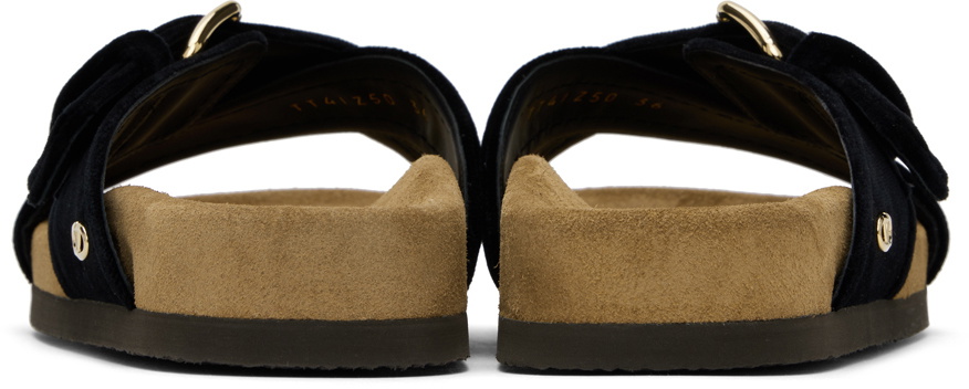 Valentino Garavani Black Fussfriend Velvet Sandals Valentino Garavani
