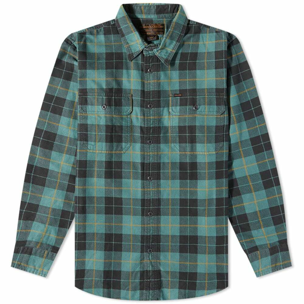 Filson Men's Field Flannel Shirt in Green Filson