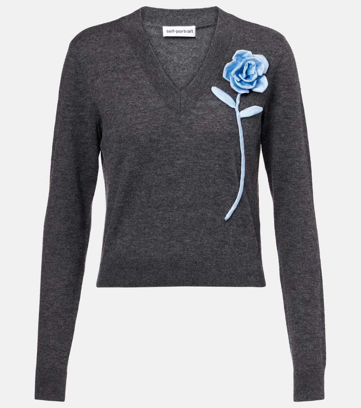 Self-Portrait Floral wool and cashmere sweater Self-Portrait