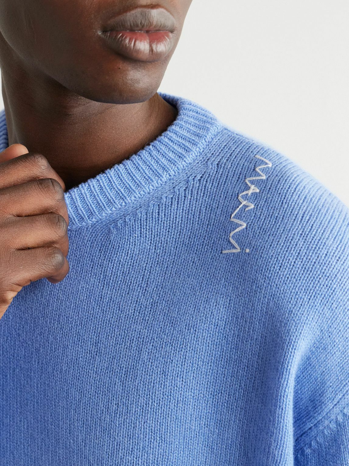 Marni - Logo-Embroidered Cashmere Sweater - Blue Marni