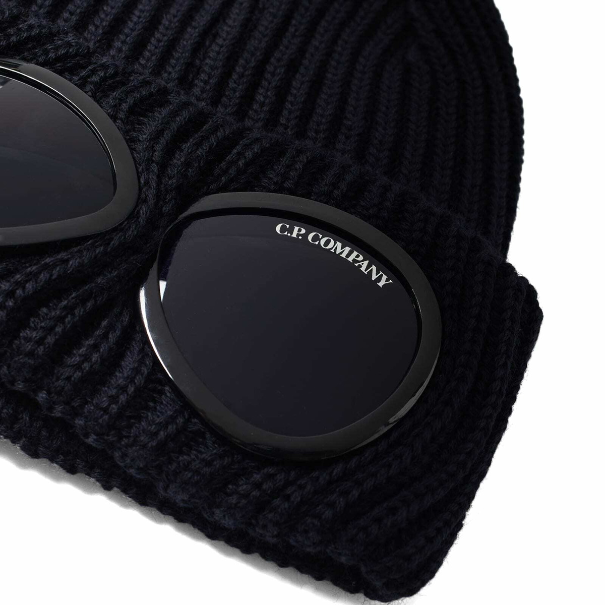 C.P. Company Men's Goggle Beanie in Total Eclipse C.P. Company
