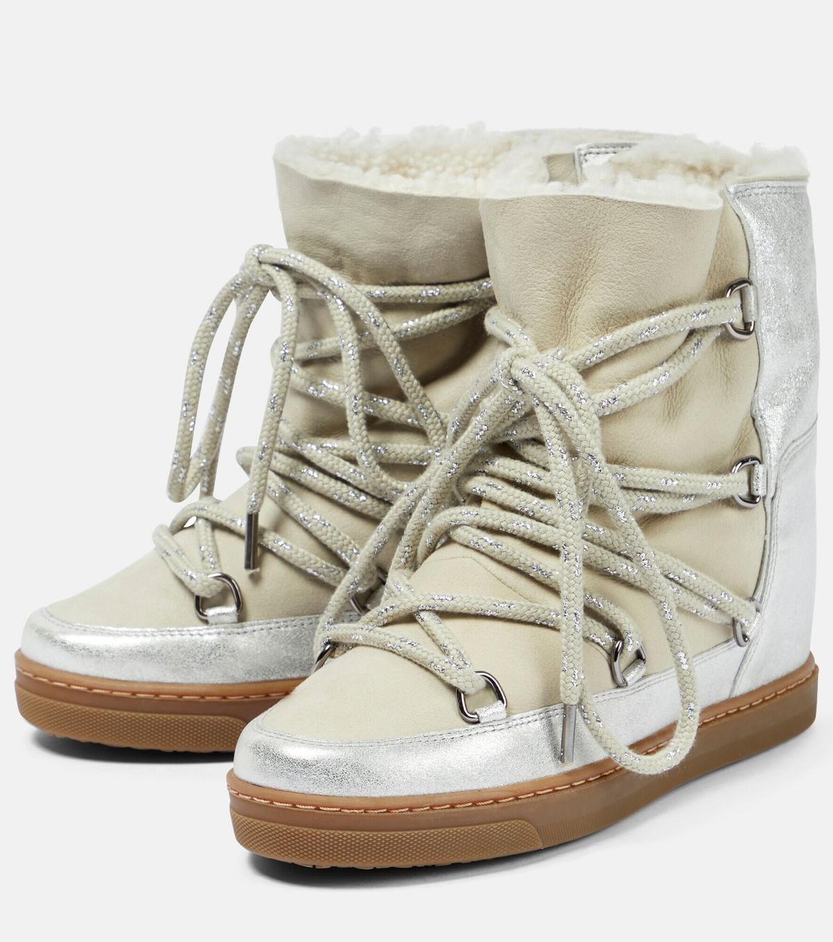 Isabel Marant - Nowles shearling-trimmed ankle boots Isabel Marant