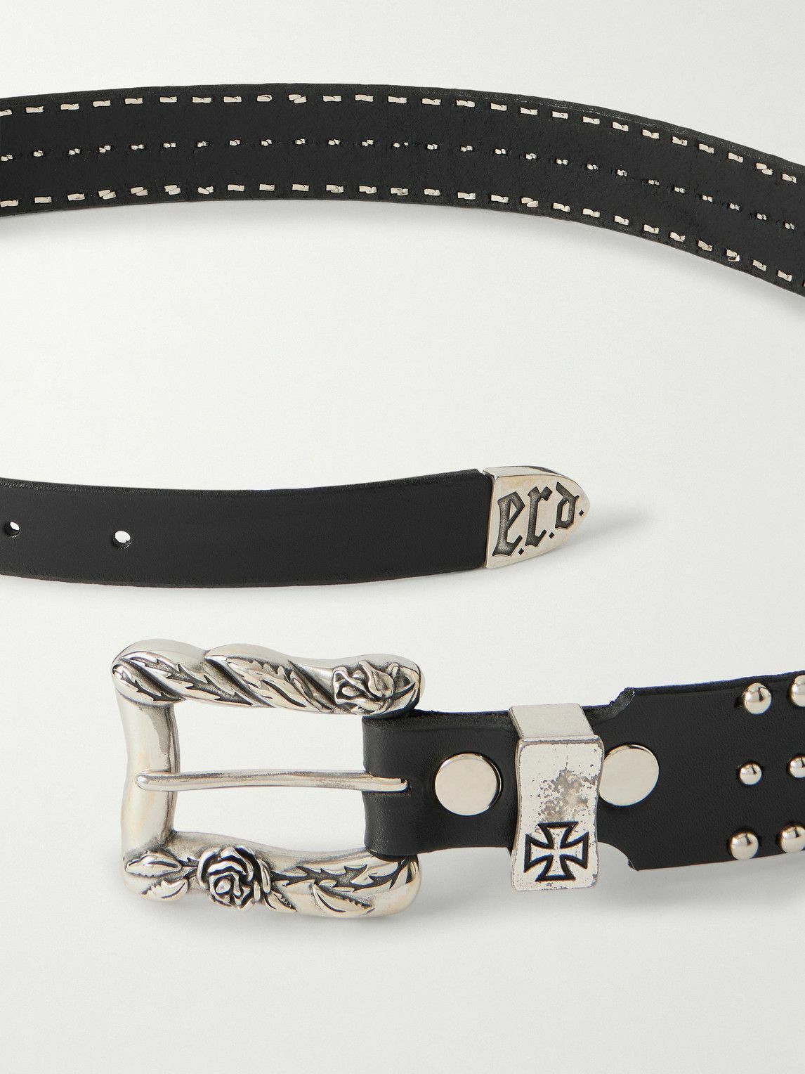 Enfants Riches Déprimés - Lock Jaw 3.5cm Studded Leather Belt - Black ...