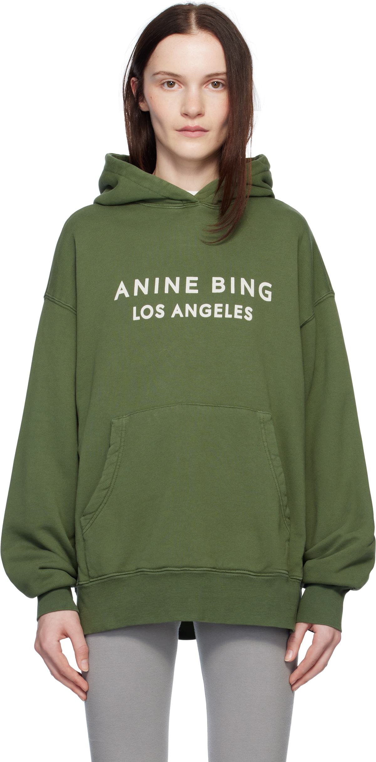 ANINE BING Green 'Anine Bing' Alto Hoodie ANINE BING
