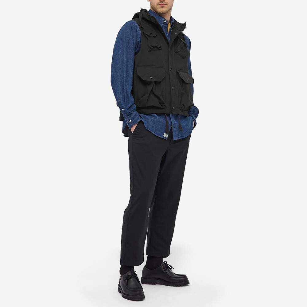 Engineered Garments Men's Ripstop Field Vest in Black Ripstop ...