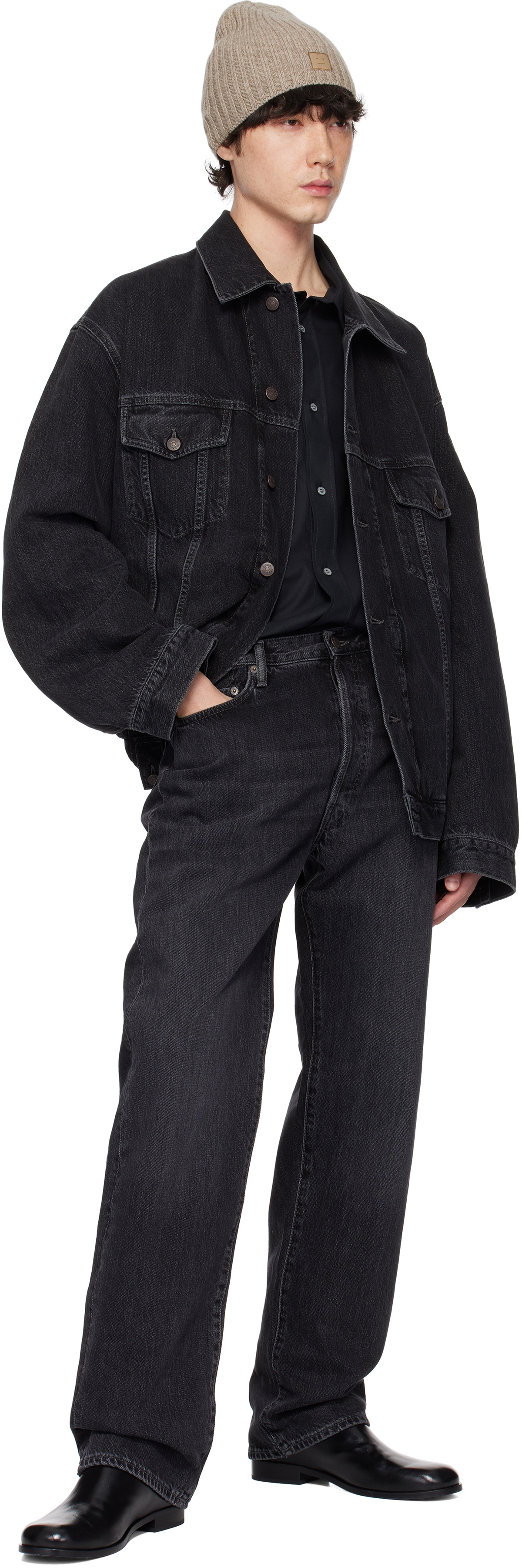 Acne Studios Black Loose-Fit 1999M Jeans Acne Studios