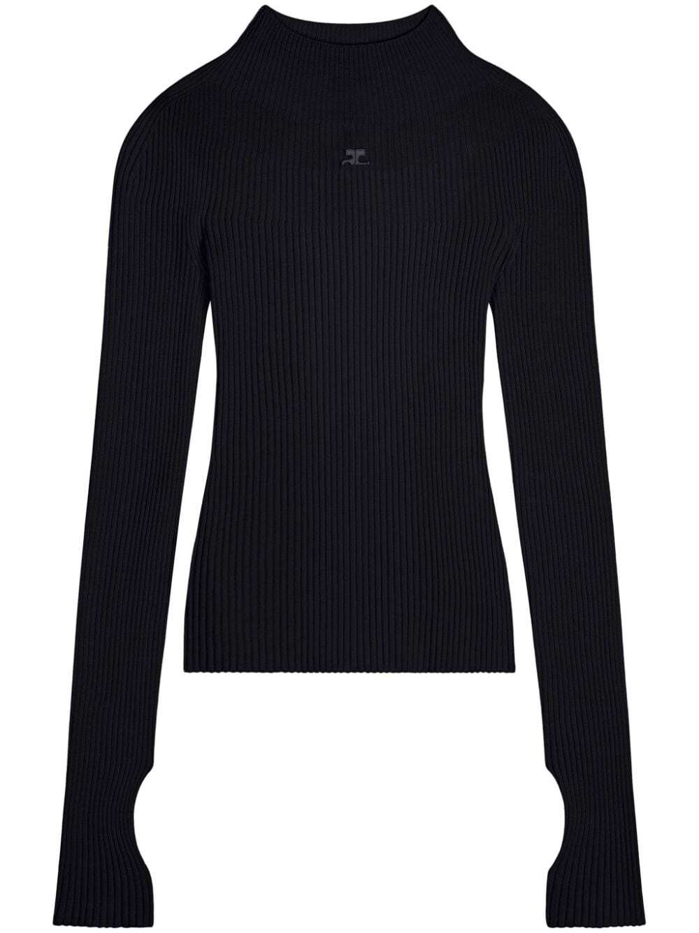 COURRÈGES - Organic Cotton Turtle-neck Sweater Courreges