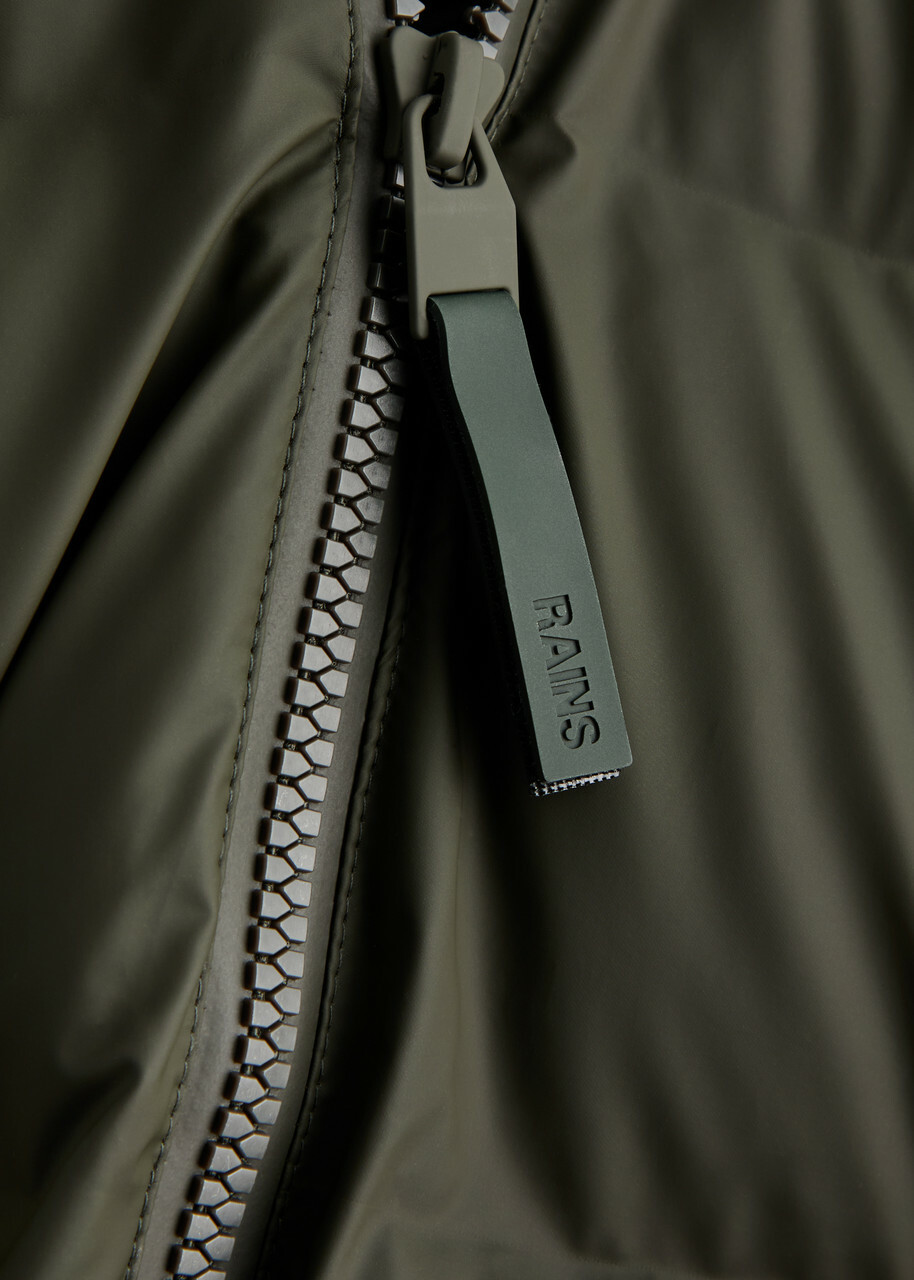 Rains Alta Quilted Rubberised Coat Black Rains