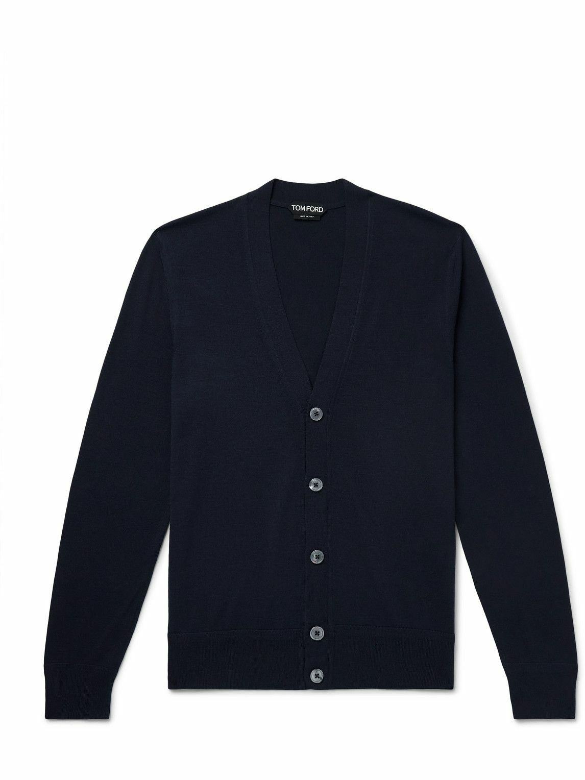 TOM FORD - Slim-Fit Wool Cardigan - Blue TOM FORD