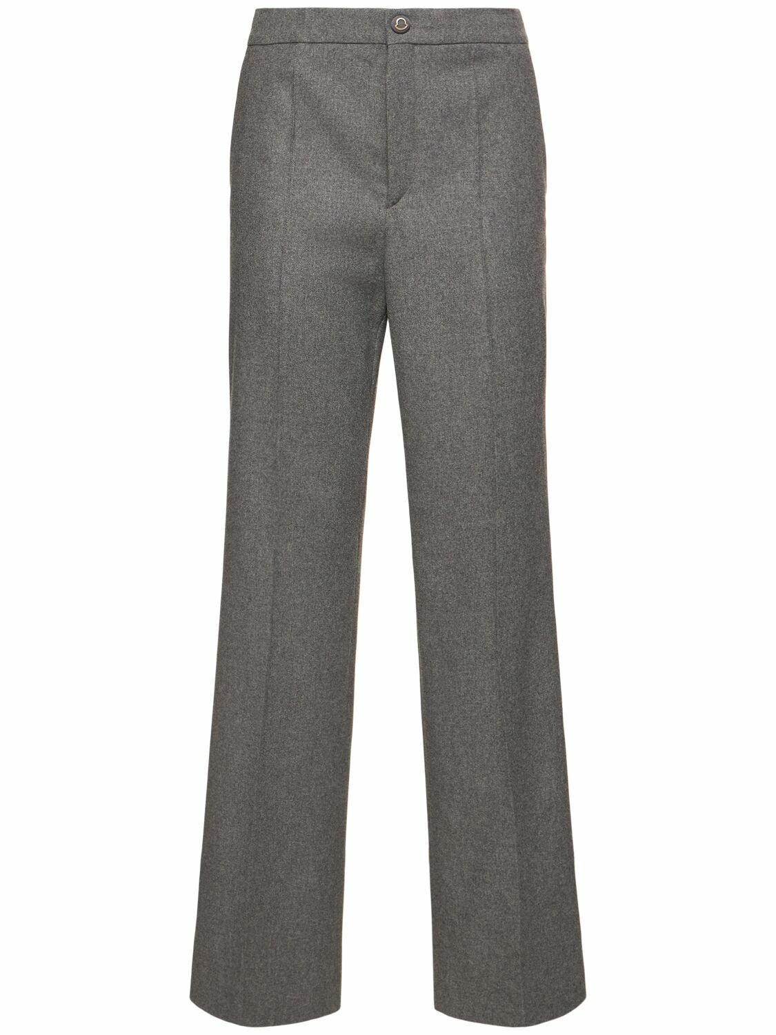 MONCLER Wool Blend Flannel Pants Moncler