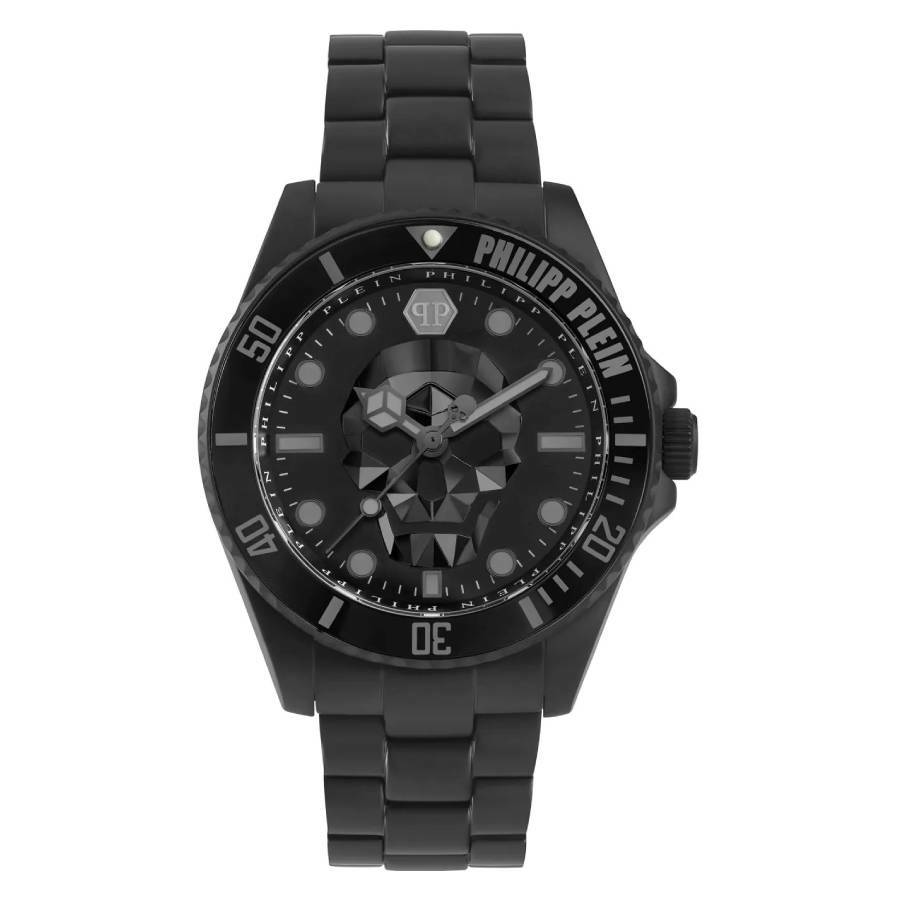 Philipp Plein The Skull Diver Quartz Black Dial Mens Watch PWOAA0922 ...