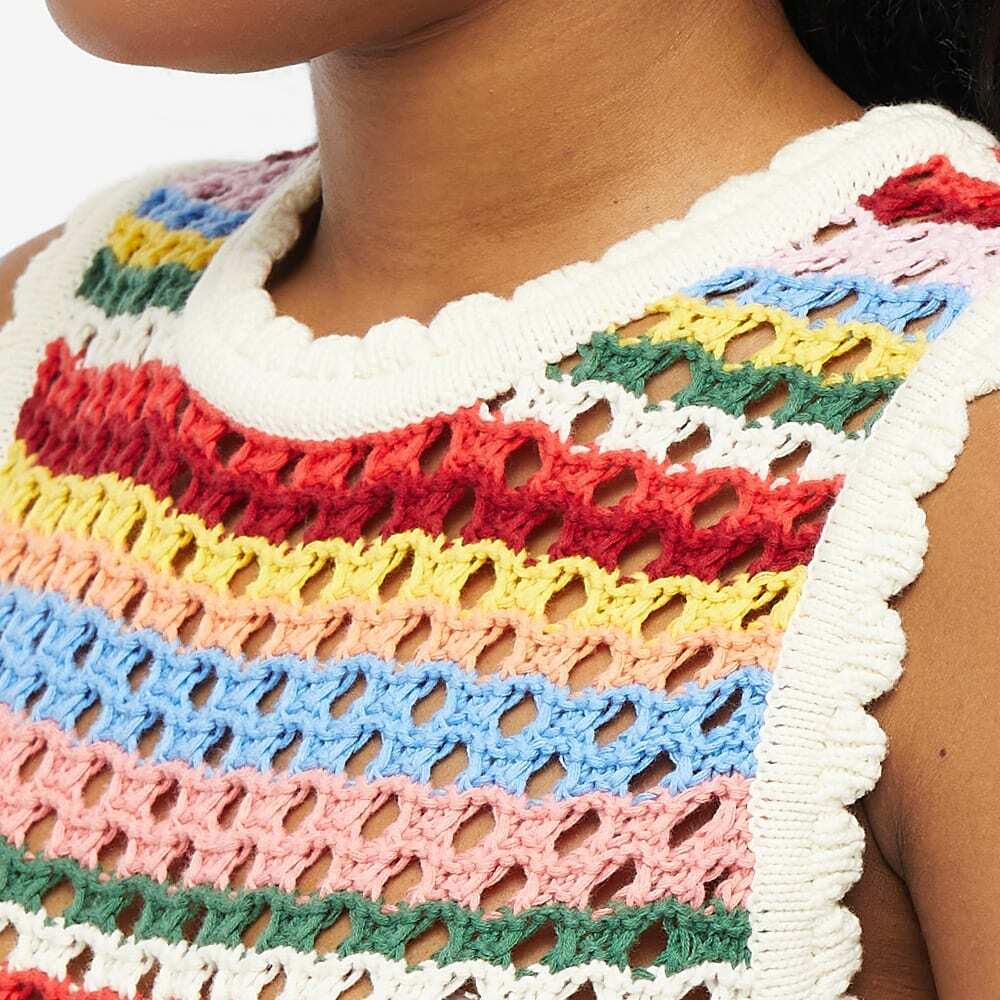 KITRI Women's Marley Blanket Stripe Knit Vest in Multi KITRI